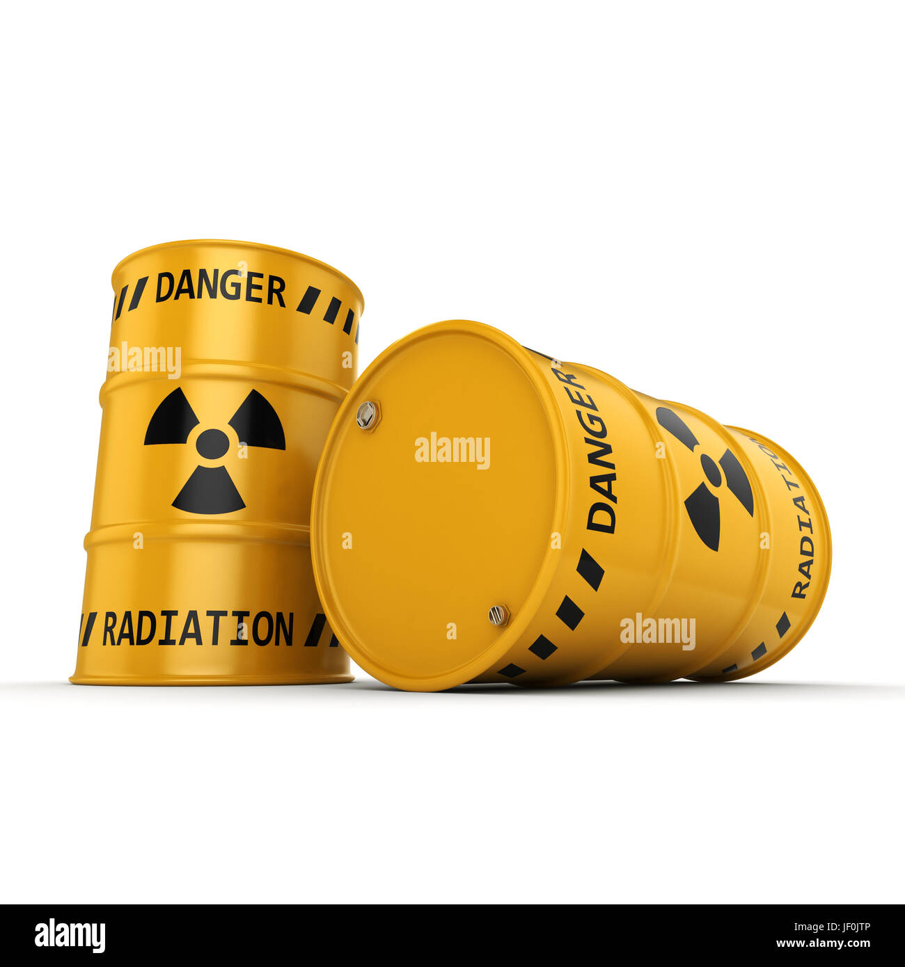 Yellow radioactive barrels Stock Photo - Alamy