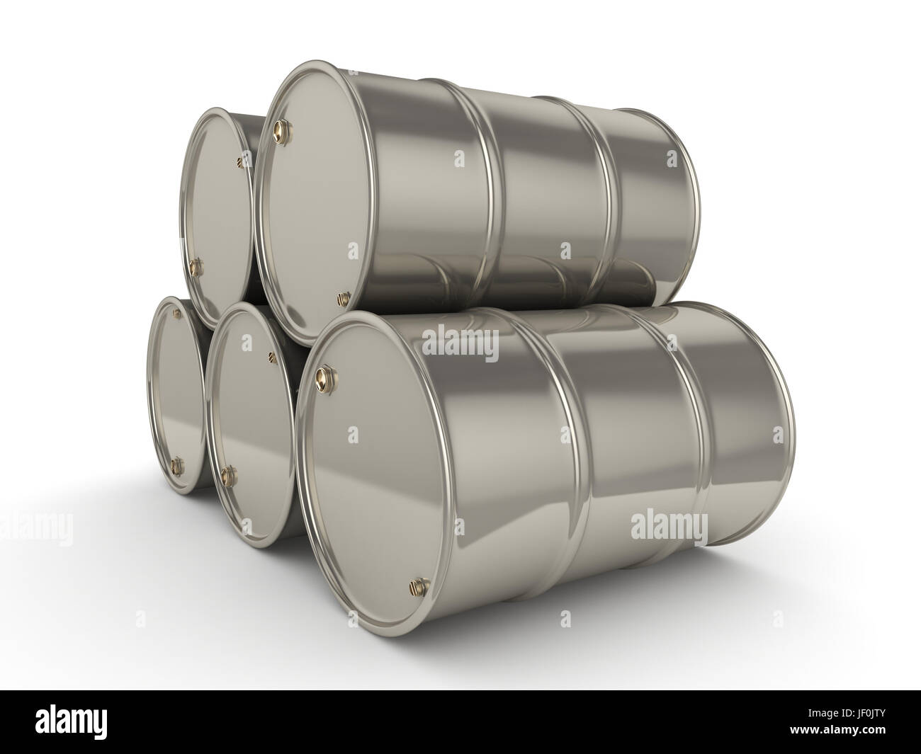 Set chrome barrels Stock Photo - Alamy