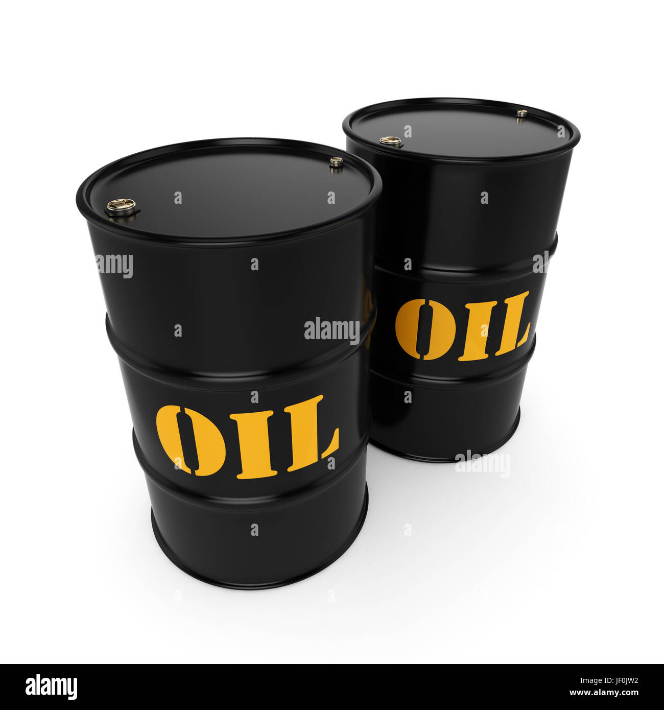 Black oil barrels Stock Photo - Alamy