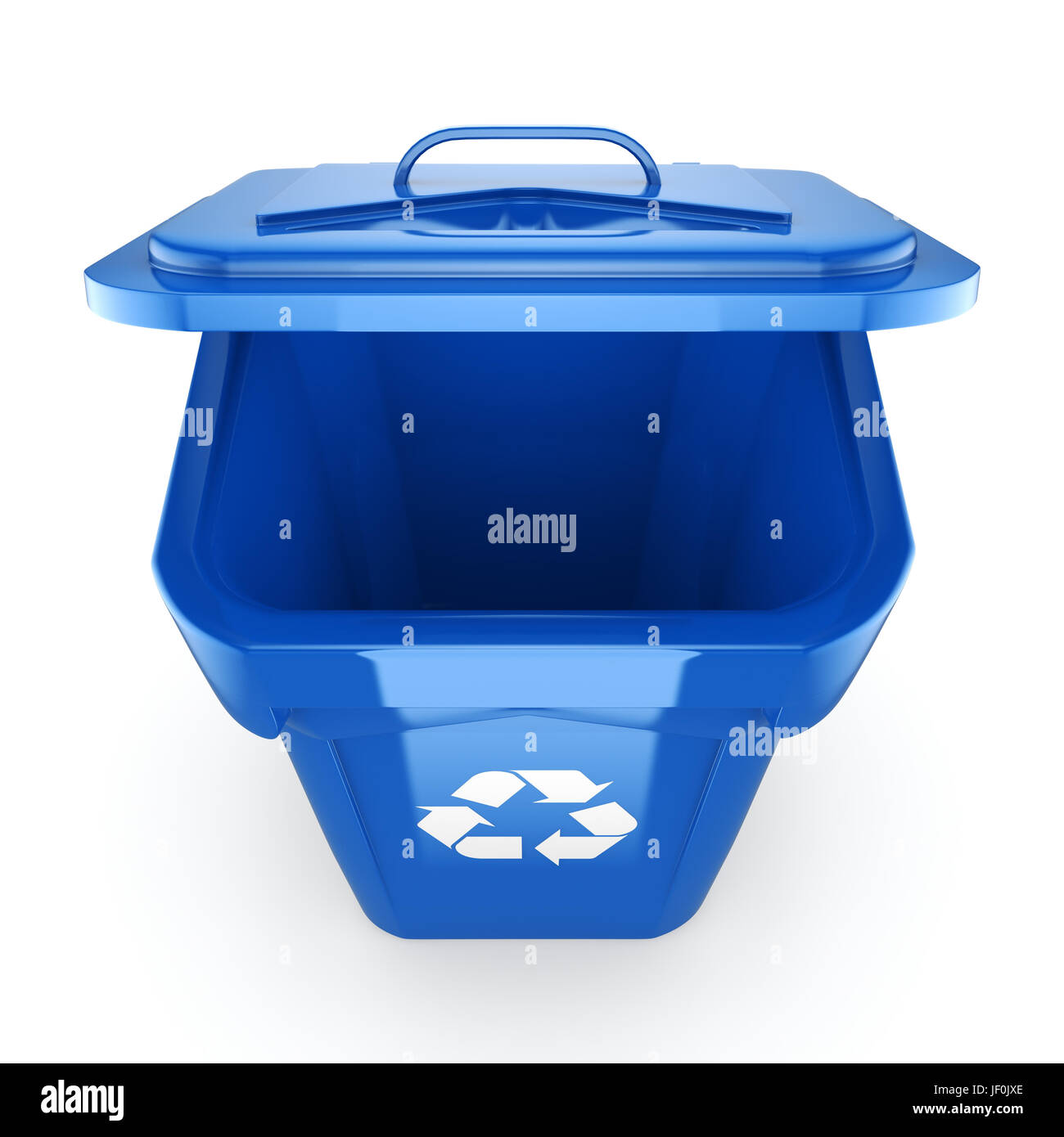 Blue Recycling Bin Stock Photo - Alamy