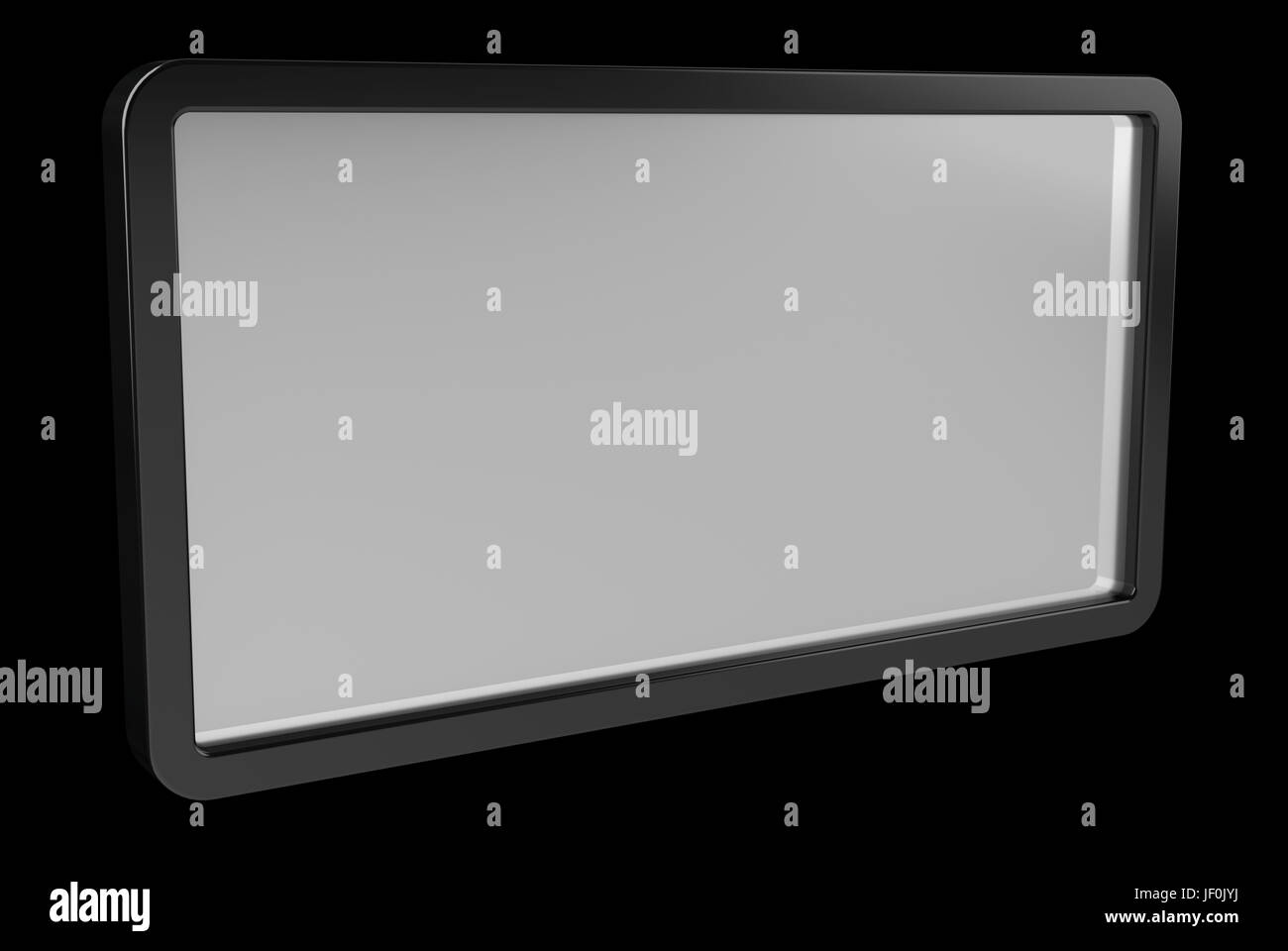 Simple digital screens tablet 3D rendering isolated on black background ...