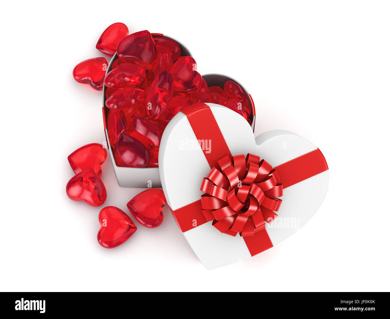 3D rendering box in heart shape Stock Photo - Alamy