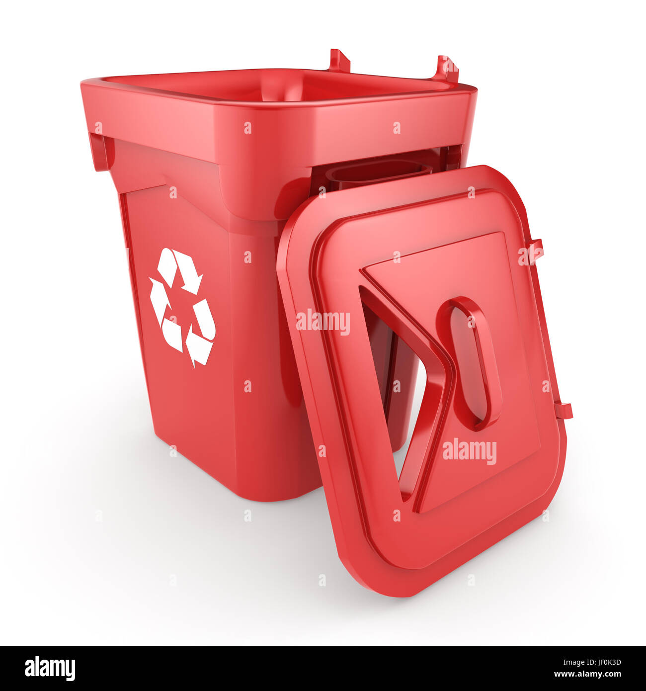 Red Recycling Bin Stock Photo - Alamy