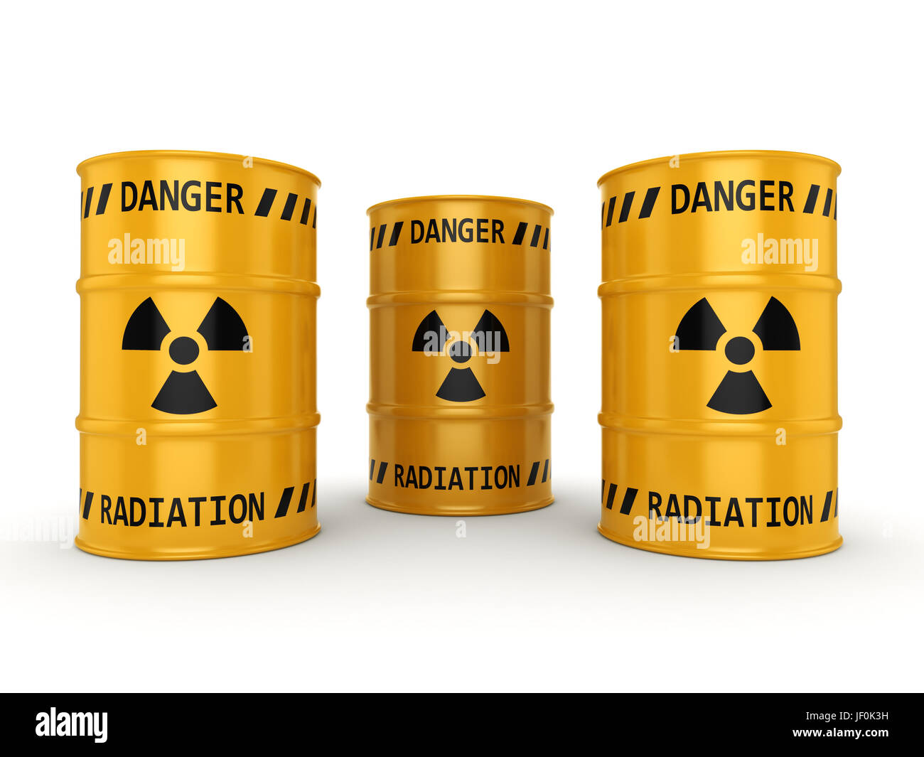 Yellow radioactive barrels Stock Photo - Alamy