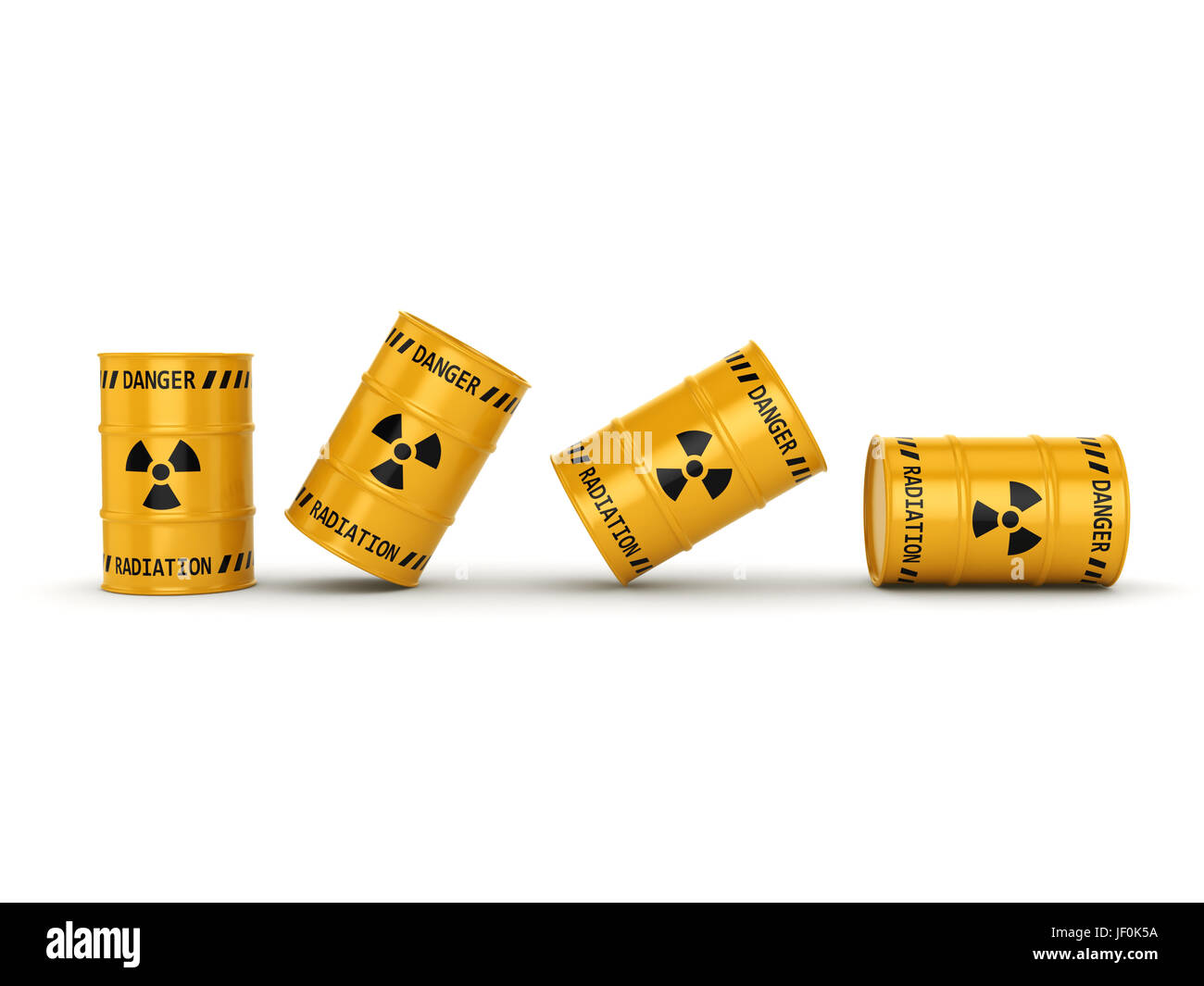 Yellow radioactive barrels Stock Photo - Alamy