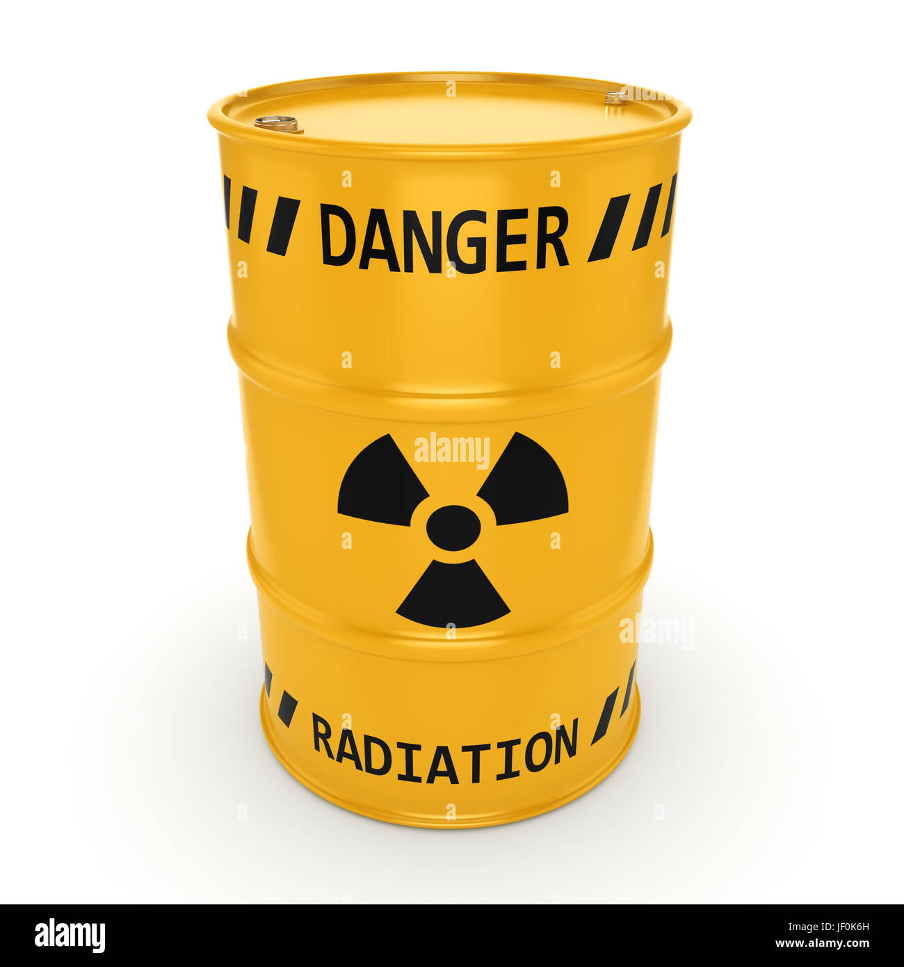 Yellow radioactive barrel Stock Photo - Alamy