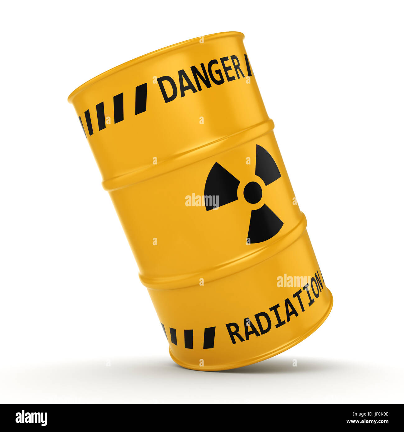Yellow radioactive barrel Stock Photo - Alamy