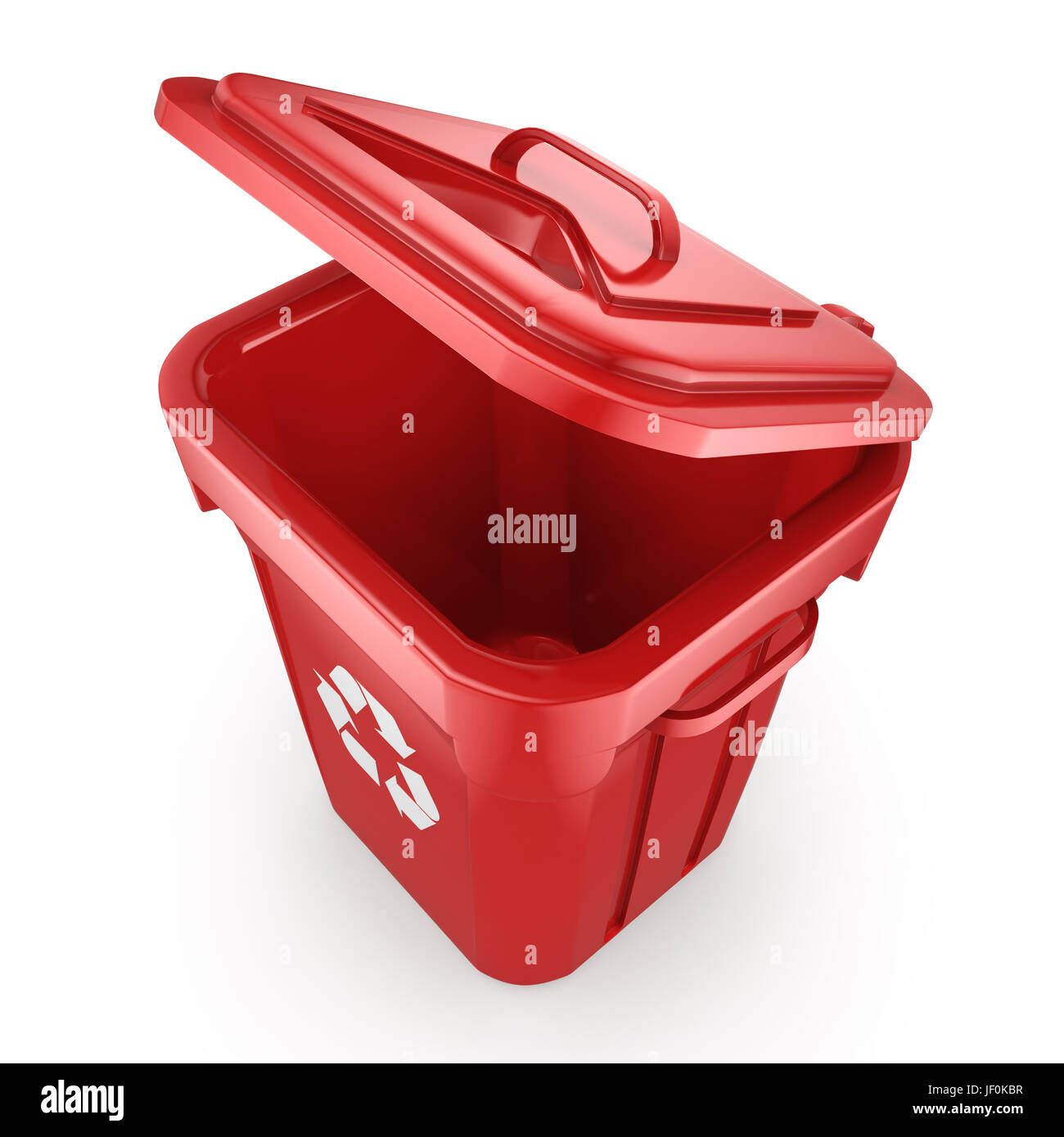 Red Recycling Bin Stock Photo - Alamy