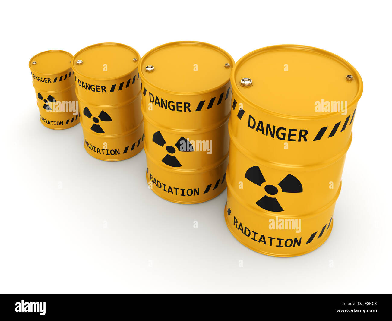Yellow radioactive barrels Stock Photo - Alamy