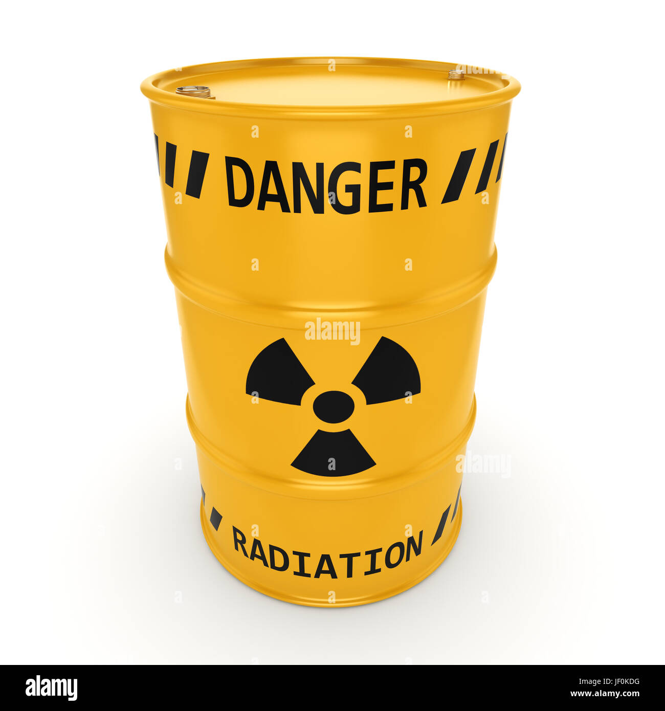 Yellow radioactive barrel Stock Photo - Alamy