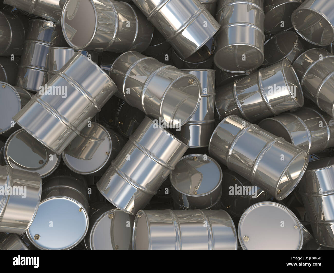 Set chrome barrels Stock Photo - Alamy