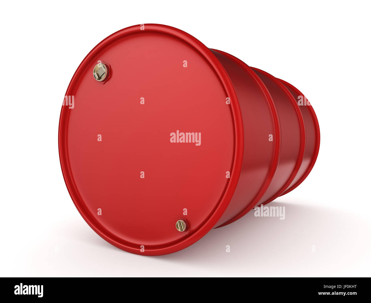 3D rendering red barrel Stock Photo - Alamy