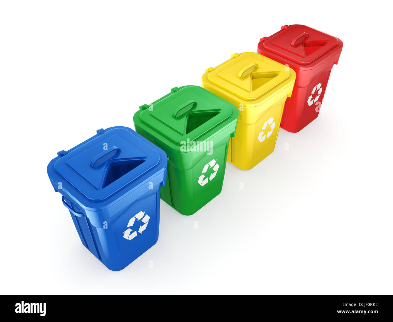 Multicolor Recycling Bins Stock Photo - Alamy