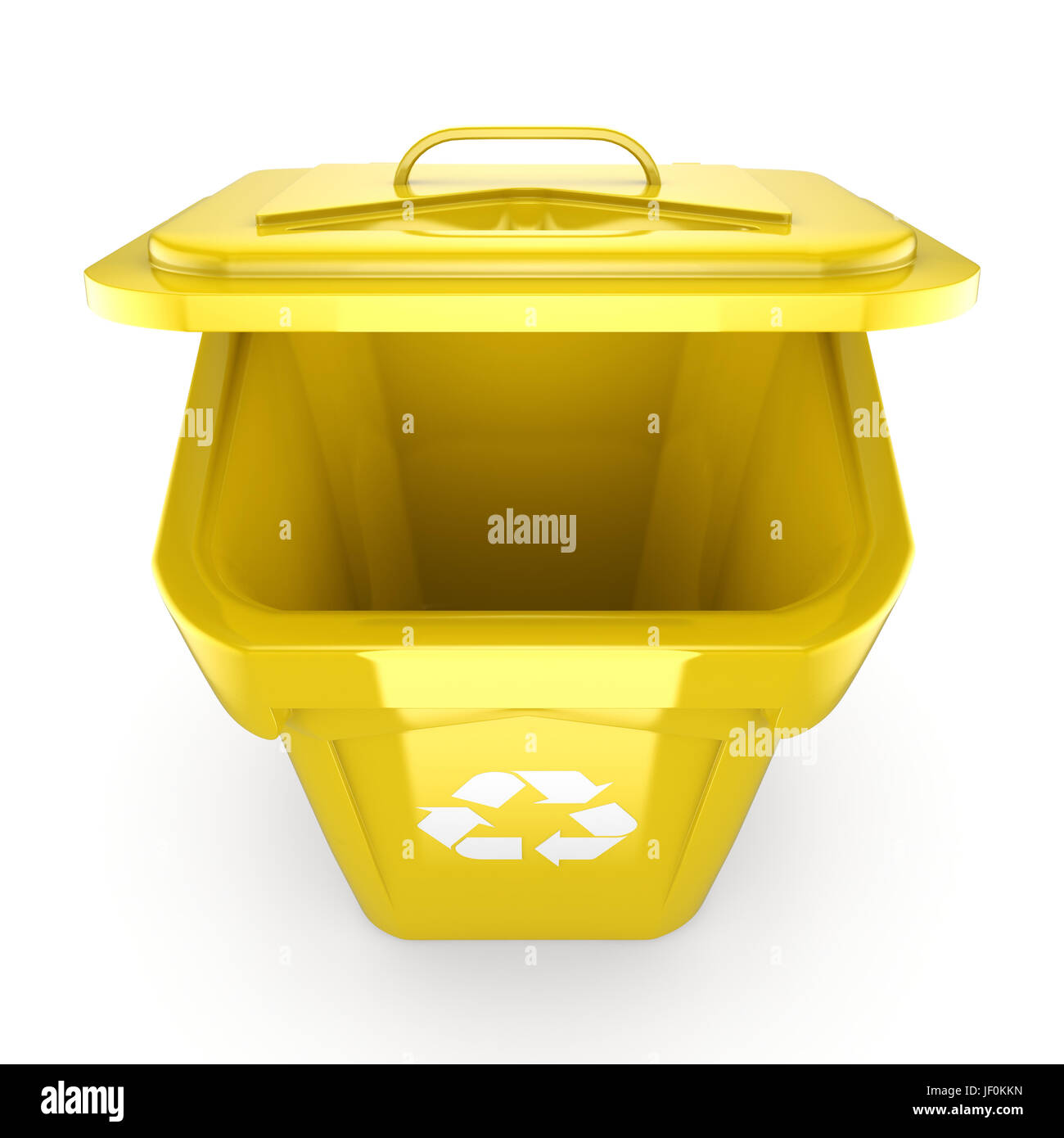 Yellow Recycling Bin Stock Photo - Alamy