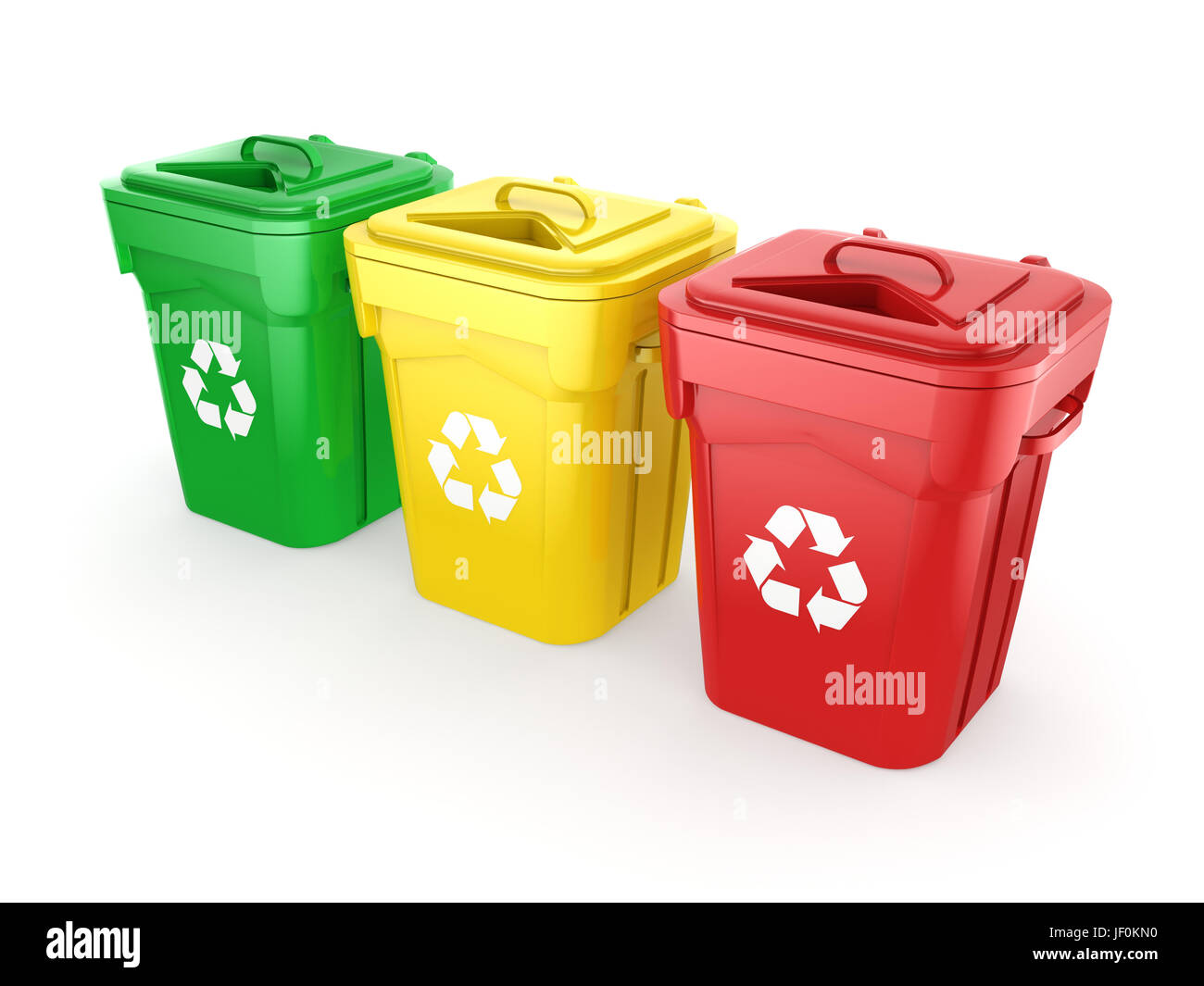 Multicolor Recycling Bins Stock Photo - Alamy