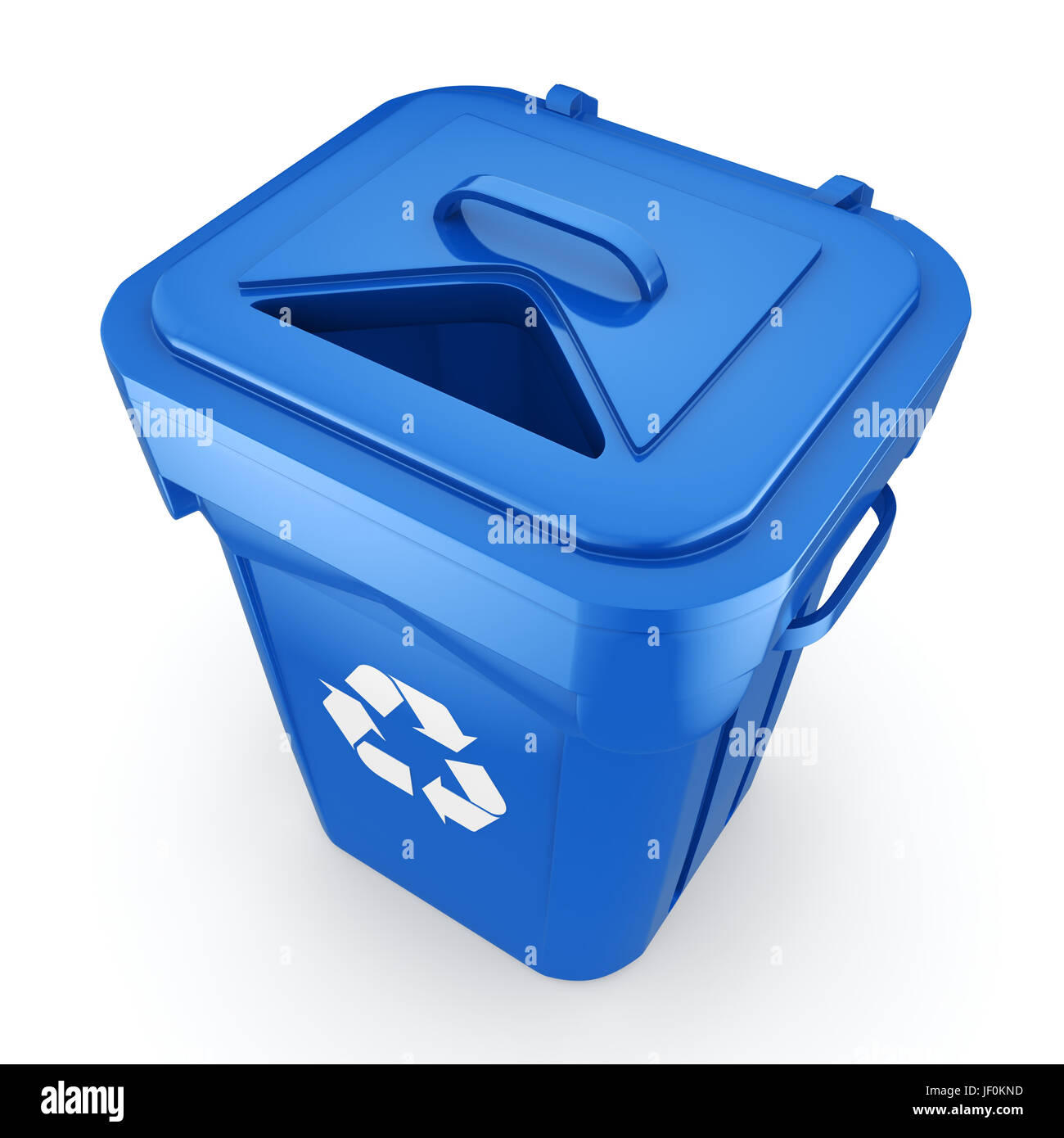 Blue Recycling Bin Stock Photo - Alamy