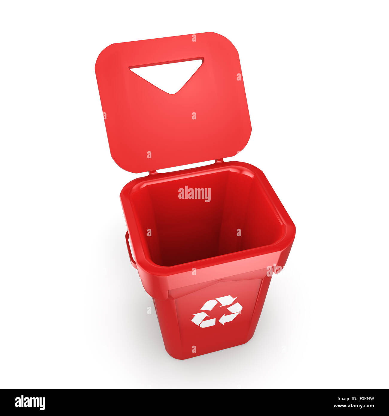 Red Recycling Bin Stock Photo - Alamy