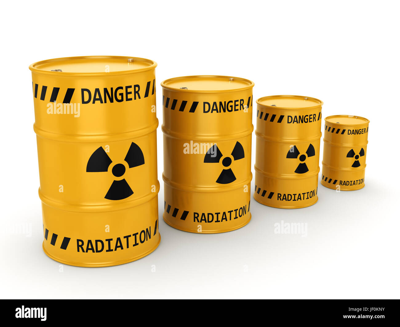 Yellow radioactive barrels Stock Photo - Alamy