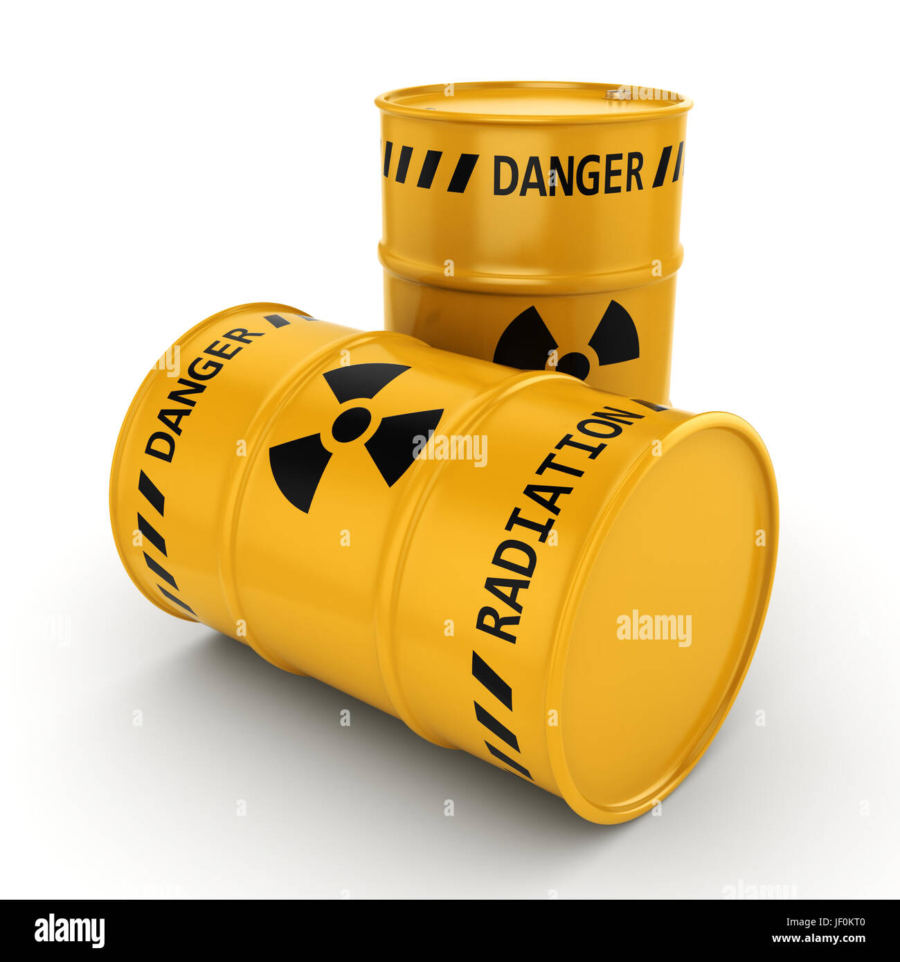 Yellow radioactive barrels Stock Photo - Alamy