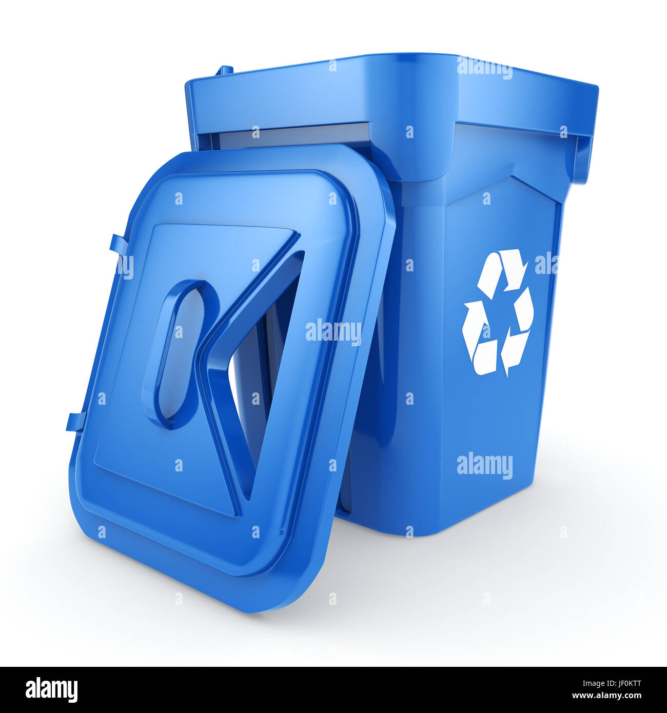 Blue Recycling Bin Stock Photo - Alamy