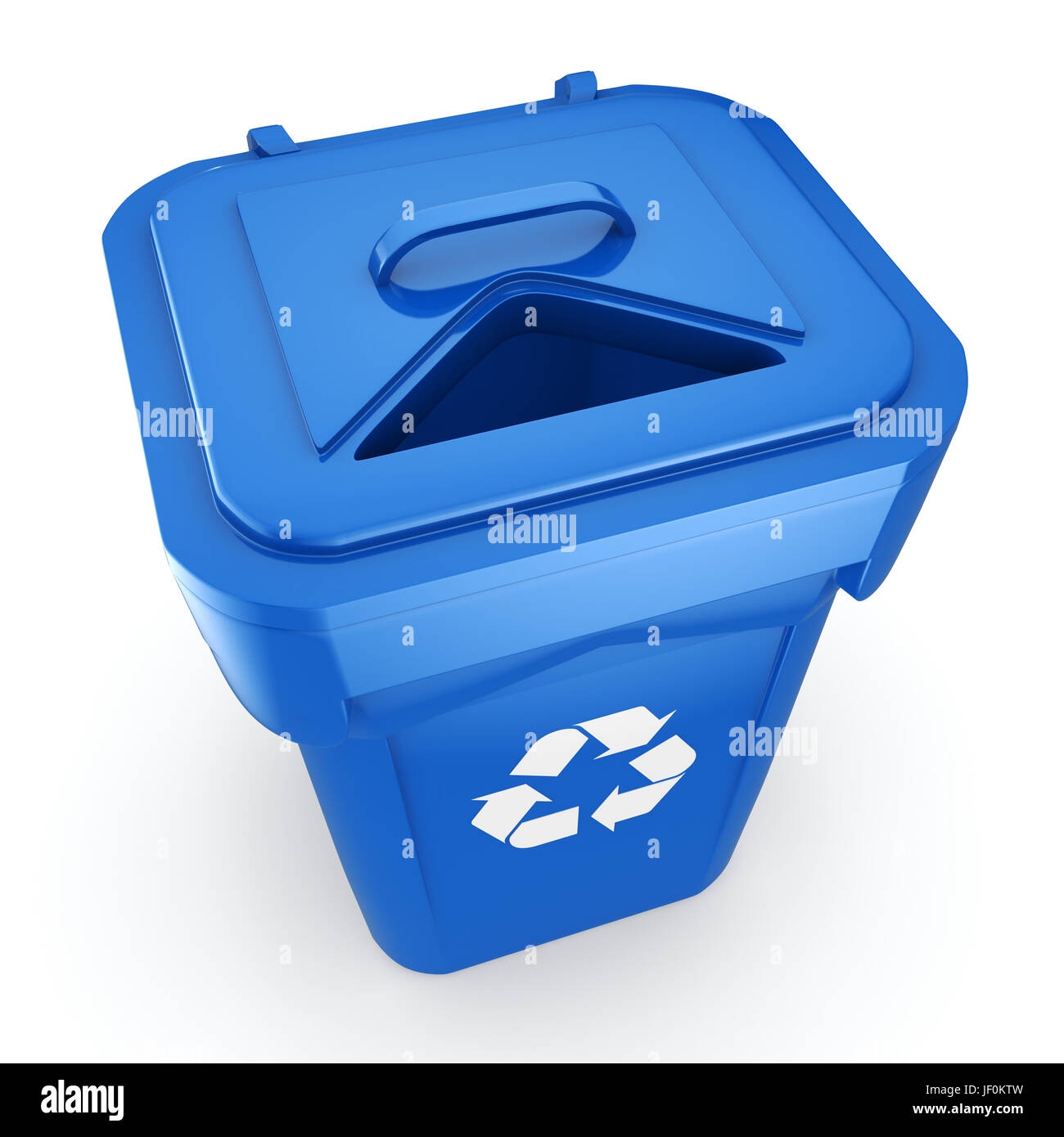 Blue Recycling Bin Stock Photo - Alamy