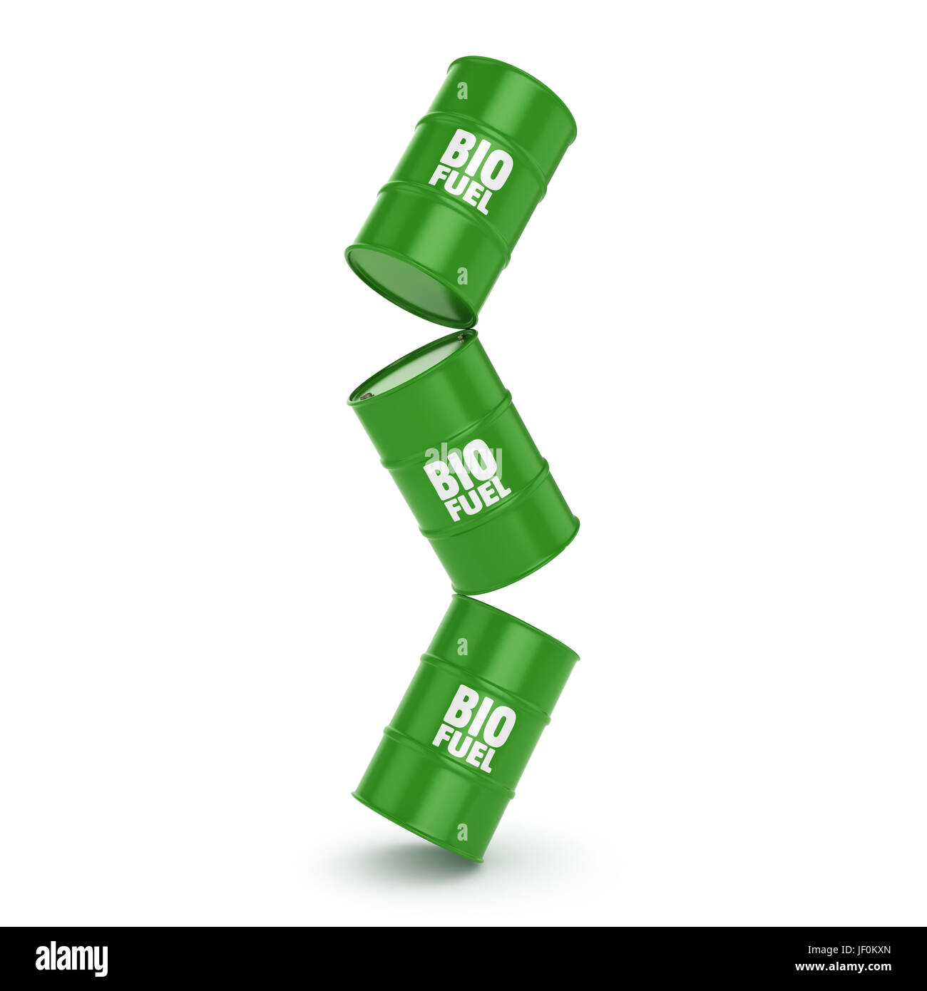 3D rendering barrels of biofuels Stock Photo - Alamy
