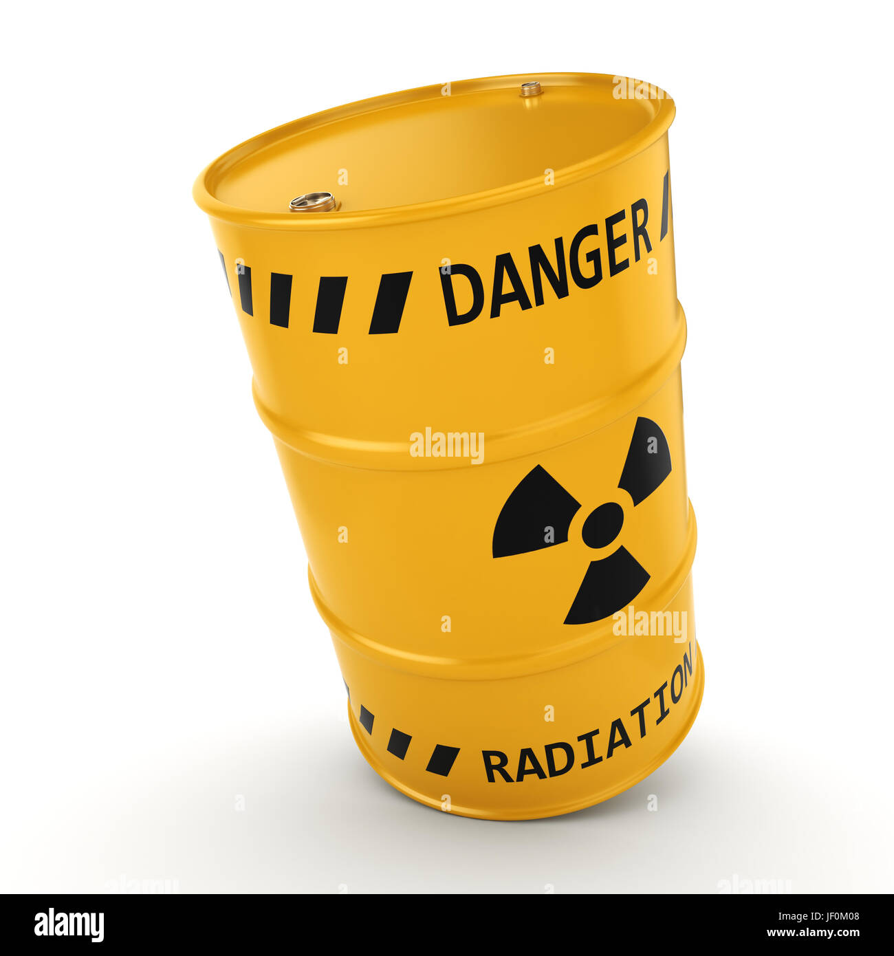 Yellow radioactive barrel Stock Photo - Alamy