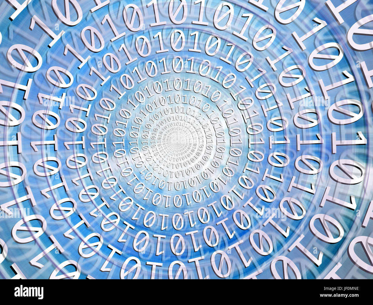 Conceptual Background Image Of Binary Code And Abstract Lights Of