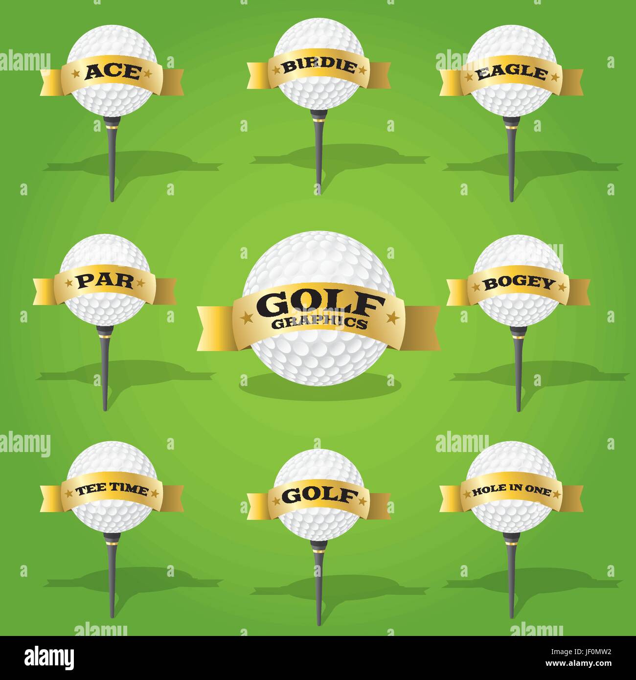 illustration, eagle, banner, golf course, ball, golf ball, putt ...