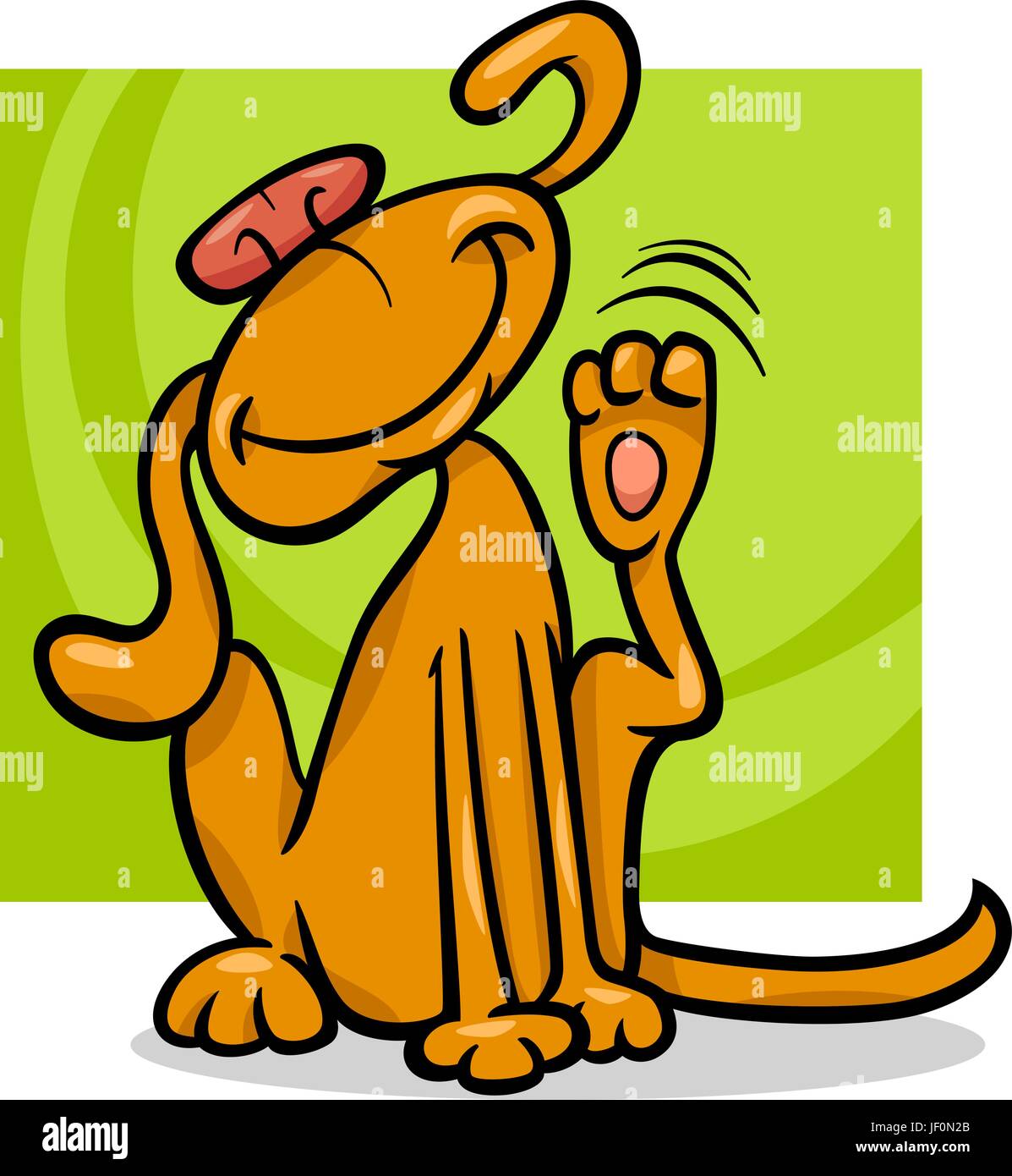Cartoon dog scratching Stock Vector Images - Alamy