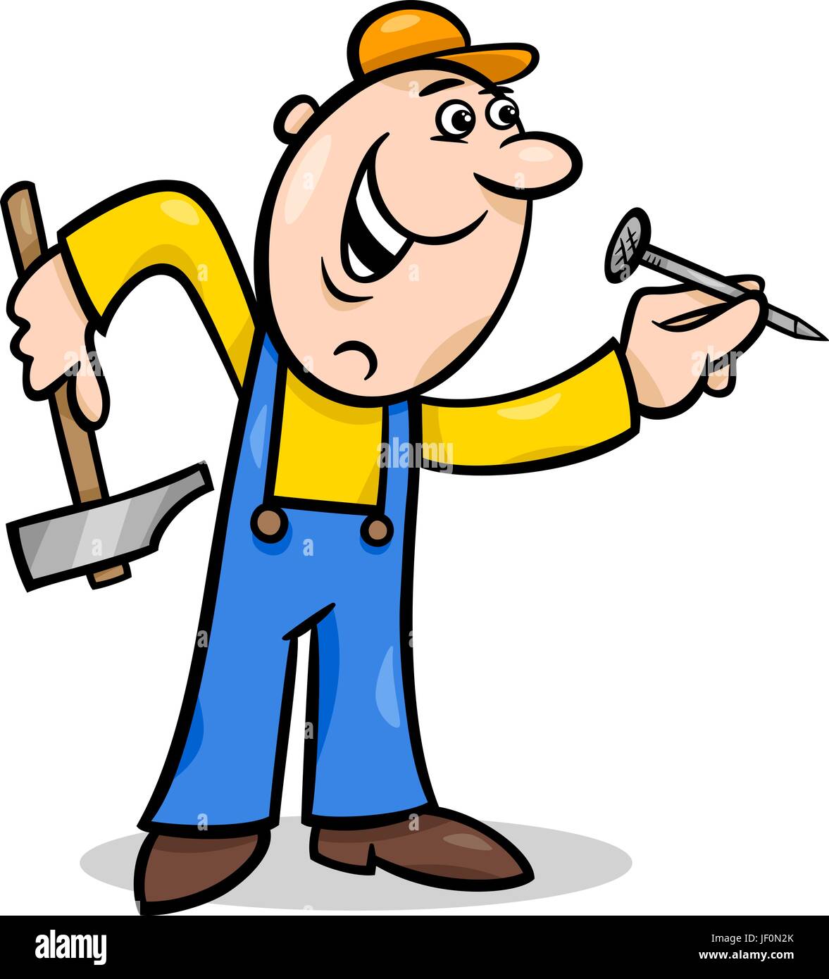 Manual worker cartoon illustration hi-res stock photography and images ...