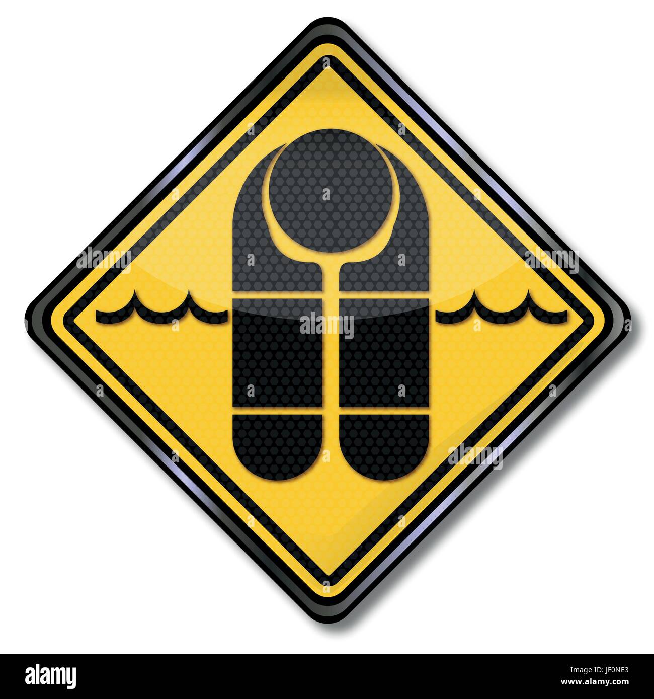 sign with life jacket and non-swimmers Stock Vector Image & Art - Alamy