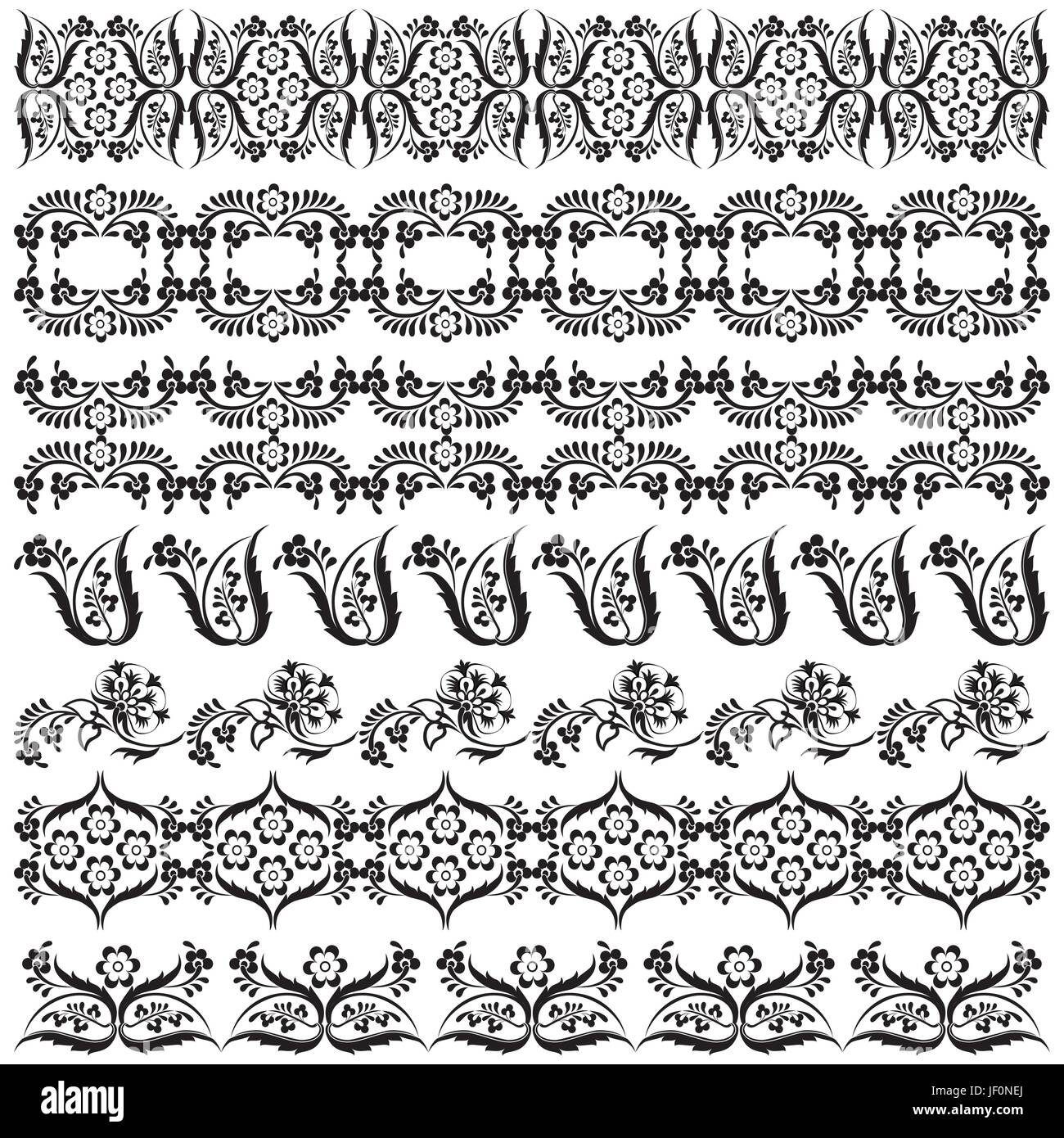 antique, traditional, pattern, anatolia, oriental, border, design ...