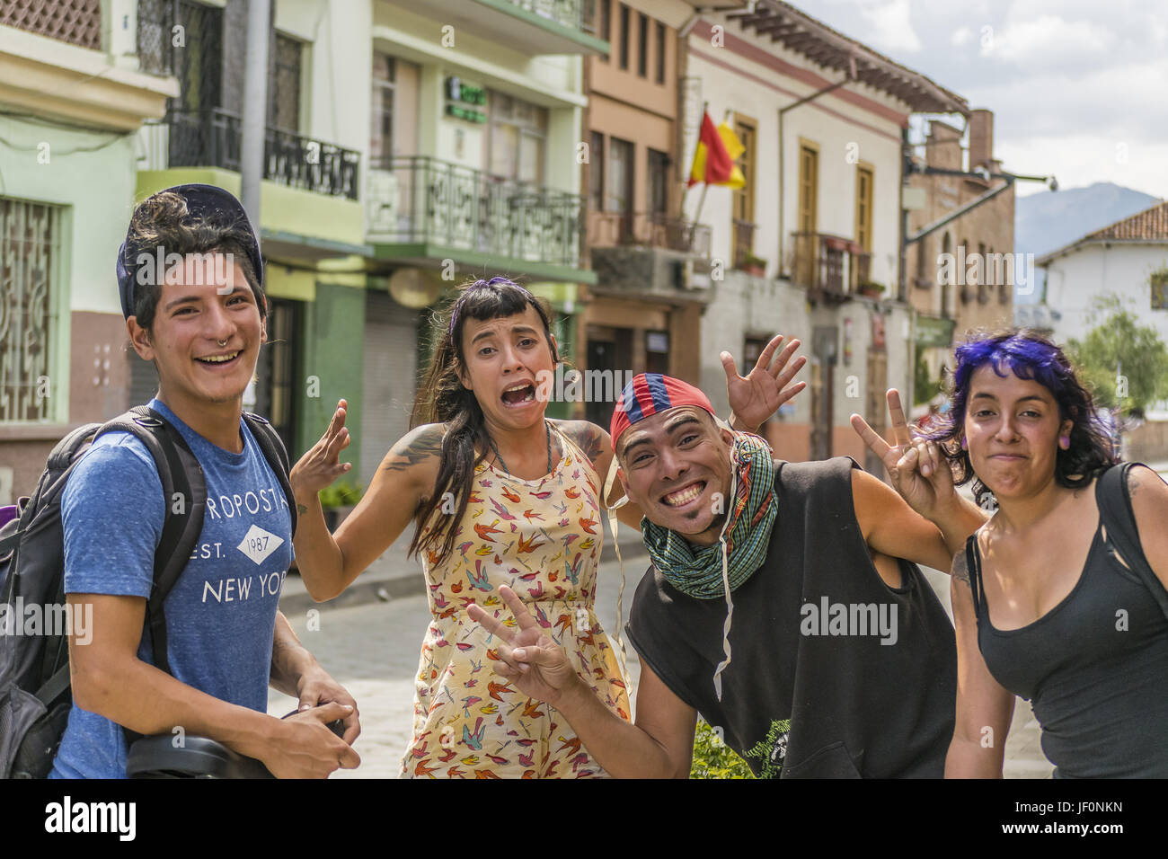 Young People Laughing at Camera Stock Photo - Alamy