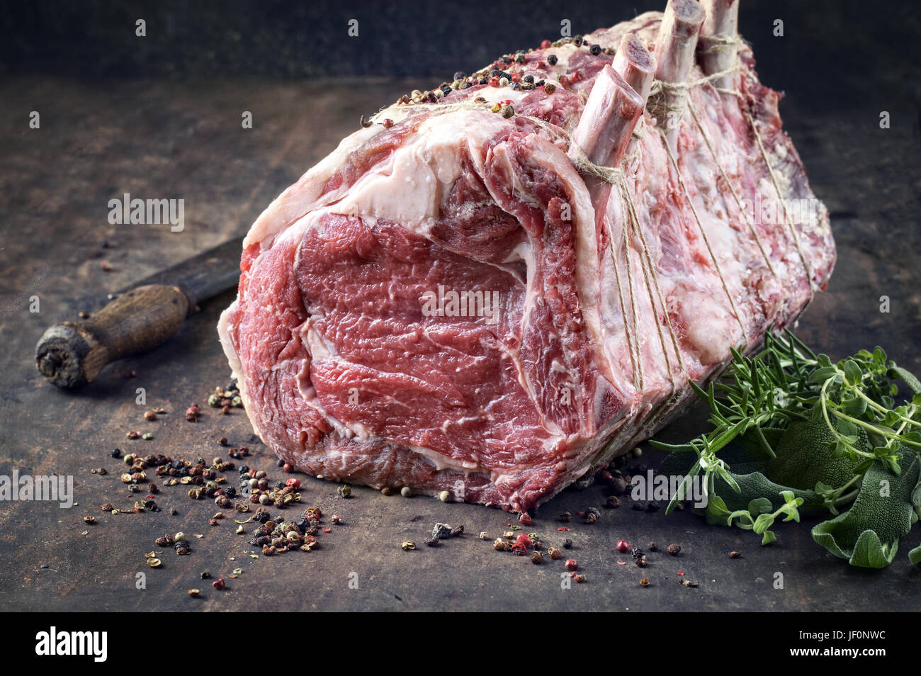 Dry Aged Rib of Beef Stock Photo - Alamy