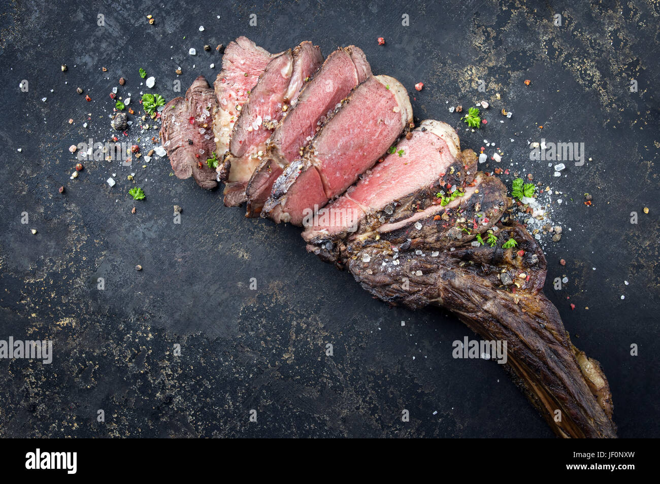 Barbecue Wagyu Tomahawk Steak Stock Photo - Alamy