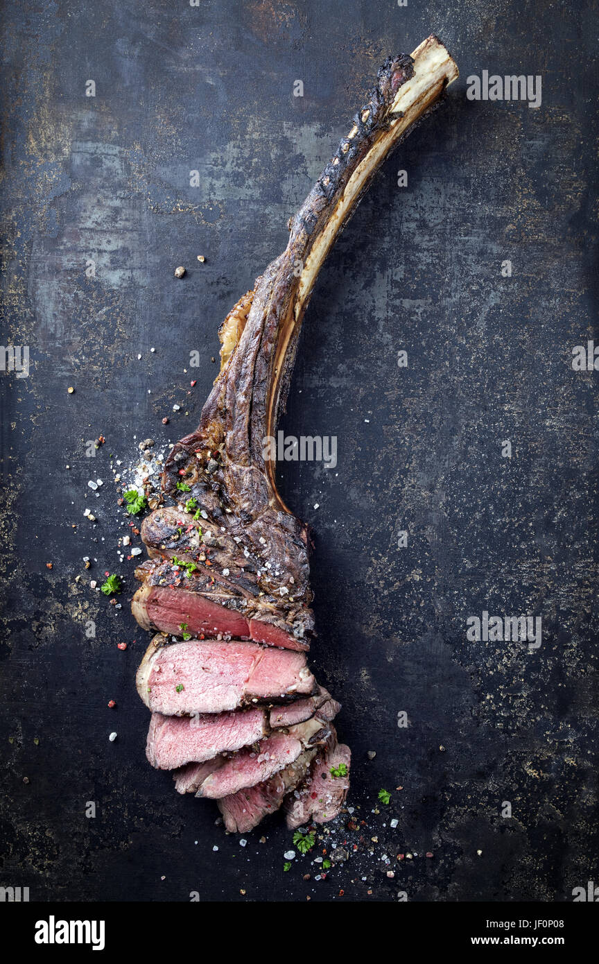 Dry ged Wagyu Tomahawk Steak Stock Photo - Alamy