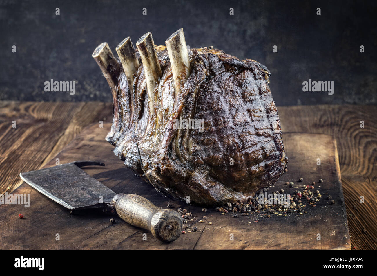 Dry Aged Barbecue Rib of Beef Stock Photo - Alamy