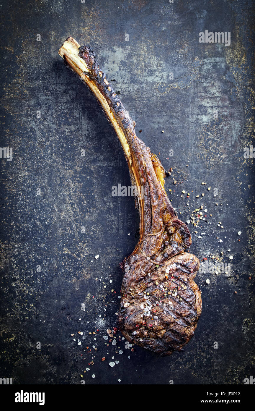 Dry Aged Barbecue Tomahawk Steak Stock Photo - Alamy