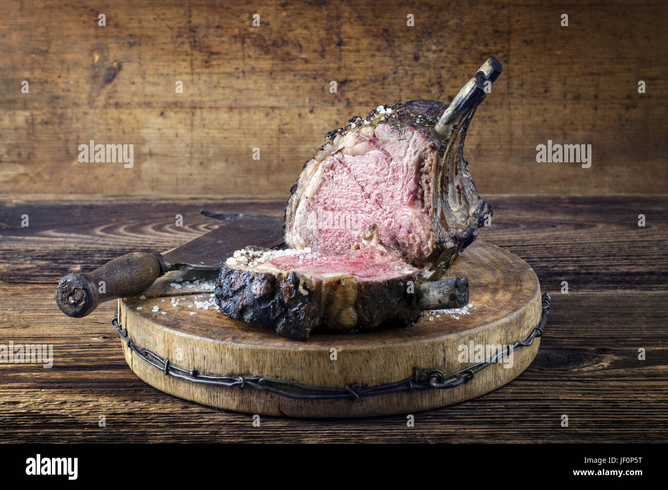 Dry Aged Barbecue Rib of Beef Stock Photo - Alamy