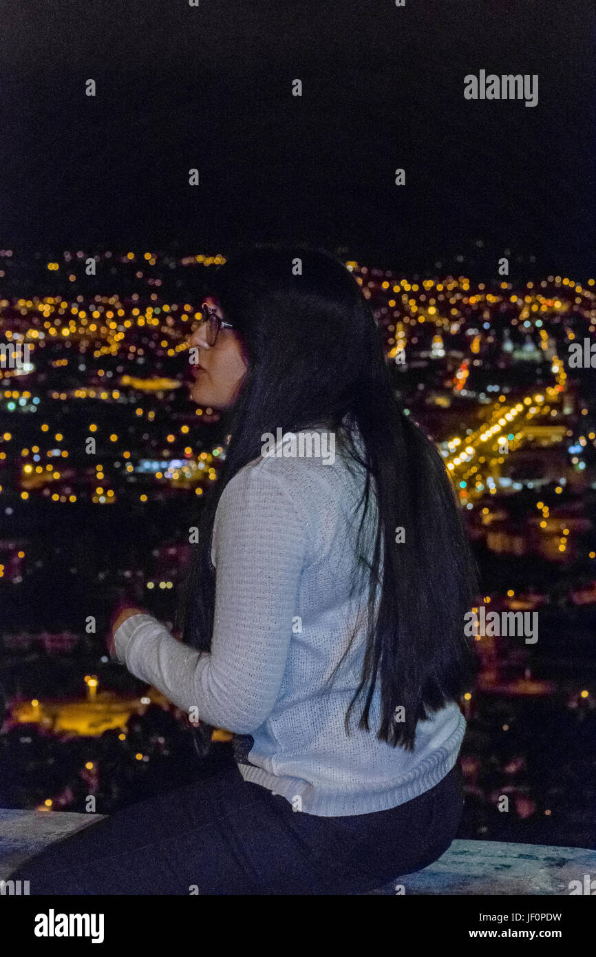 Young Woman at Viewpoint in Cuenca Ecuador Stock Photo - Alamy
