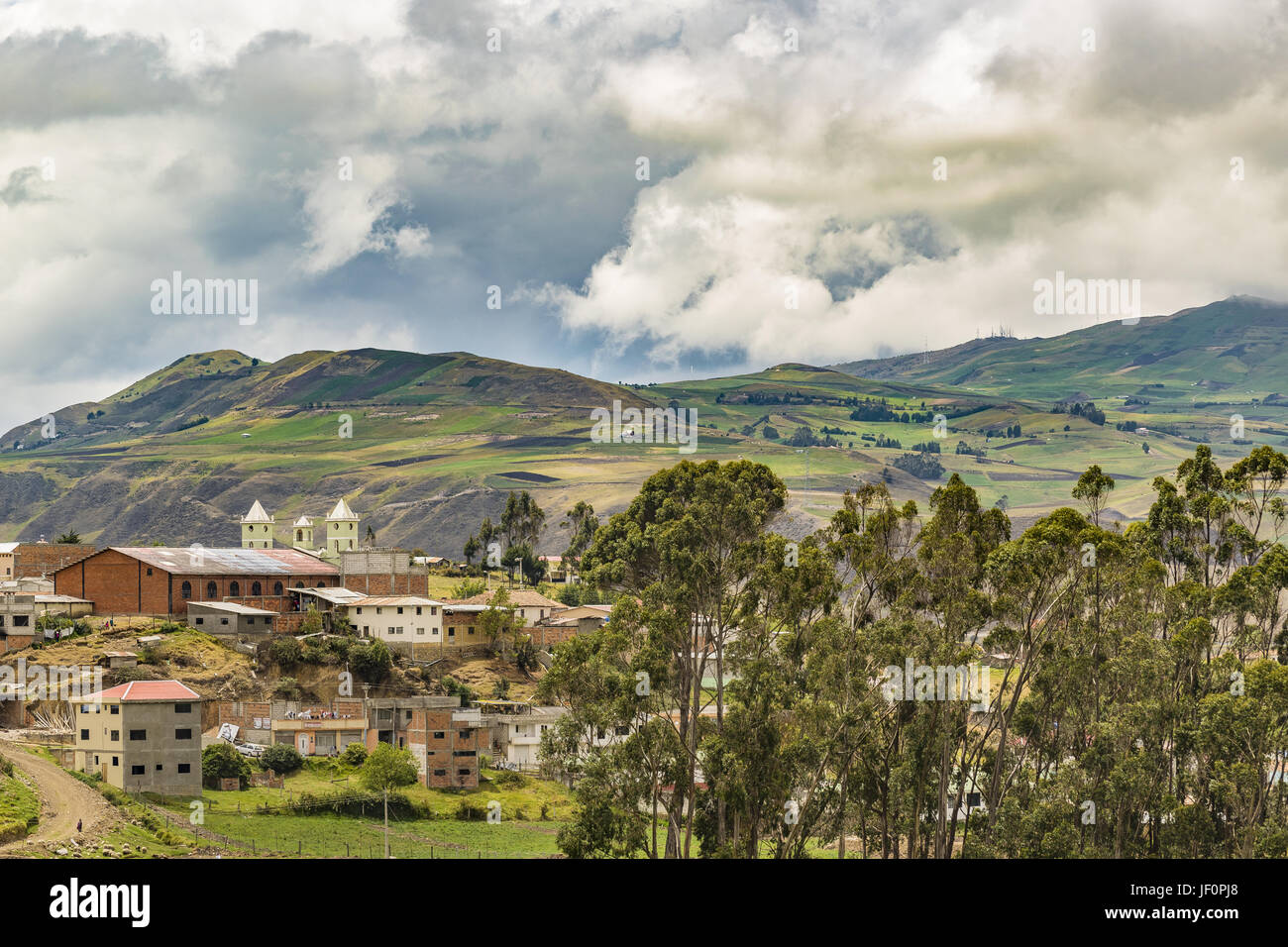 Andean Town Landscape Scene Azuay Ecuador Stock Photo - Alamy