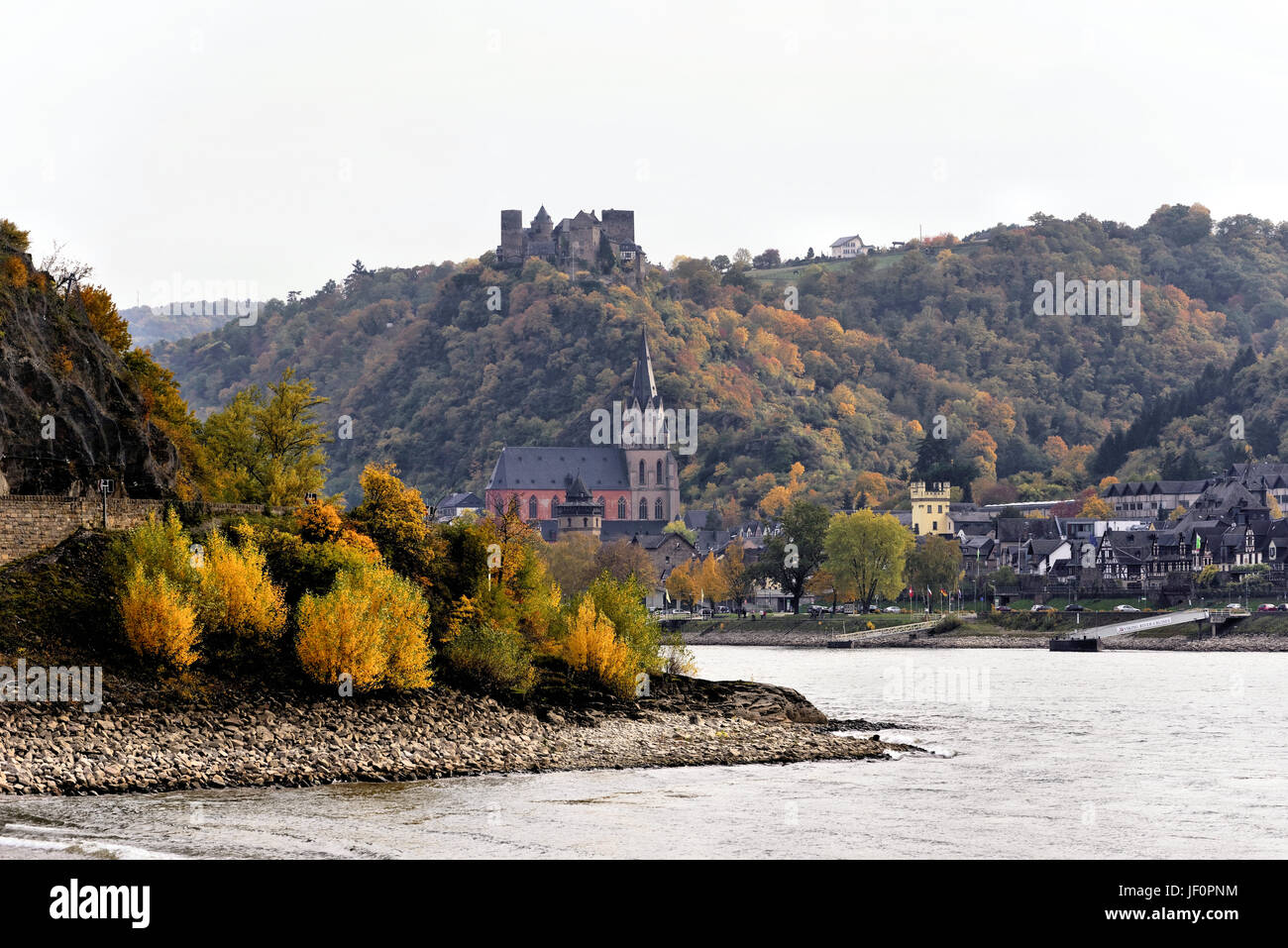 Oberwesel at river rhine Stock Photo - Alamy
