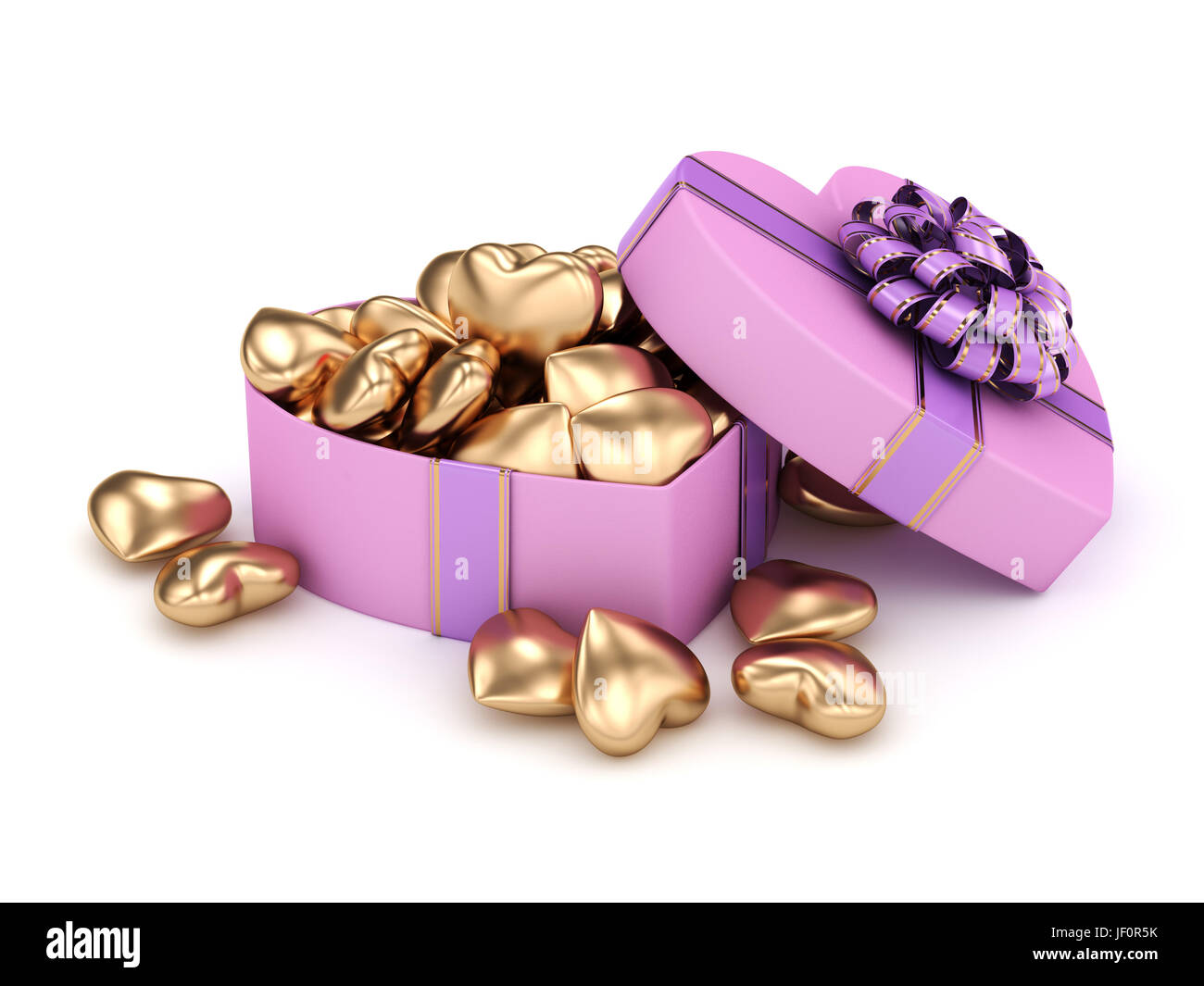 Heart shape pink ribbon Cut Out Stock Images & Pictures - Alamy