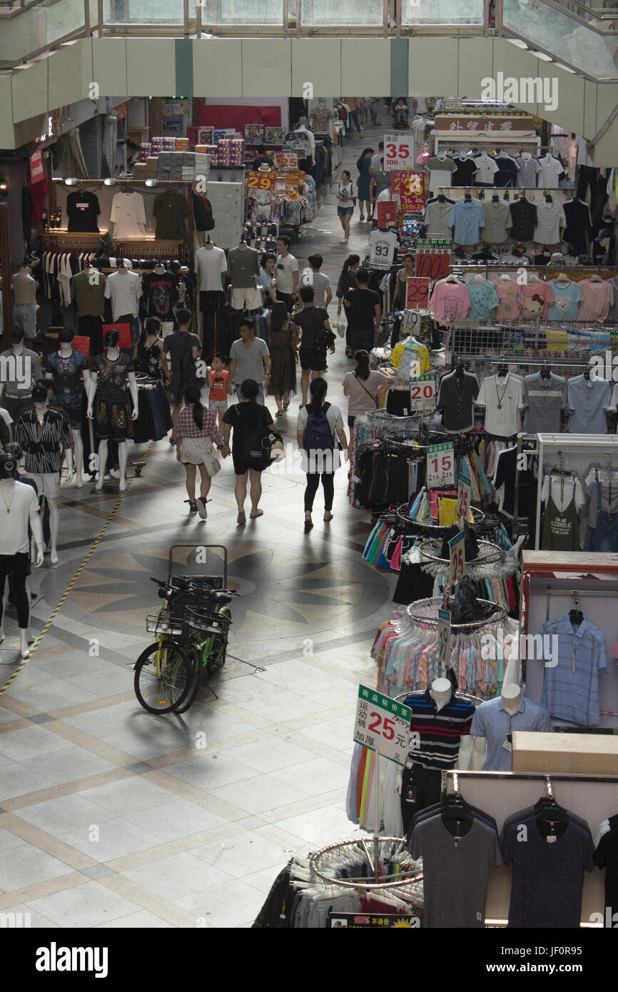 Dongmen pedestrian street shopping mall and area; Shenzhen, Guangdong ...