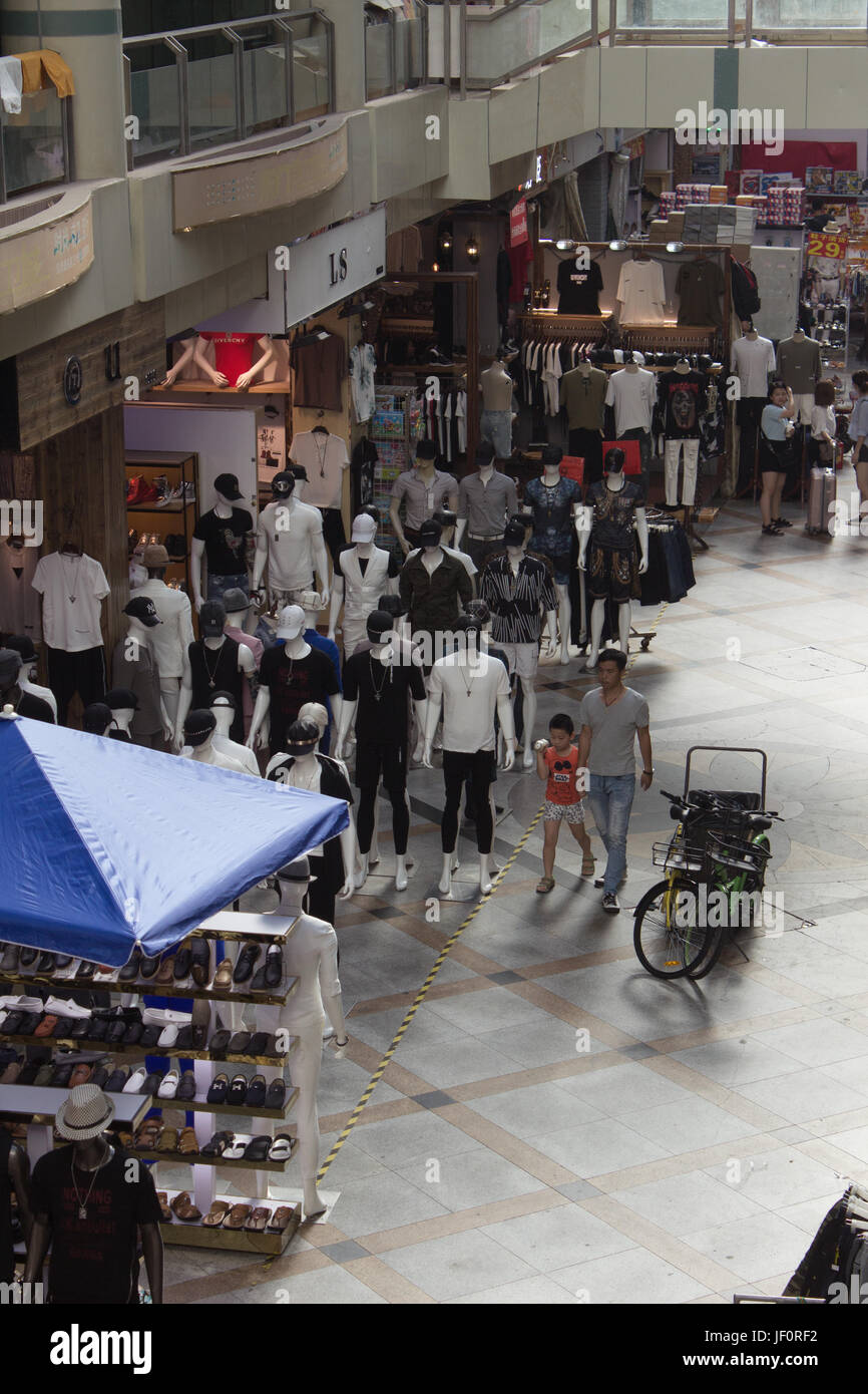 Dongmen pedestrian street shopping mall and area; Shenzhen, Guangdong ...