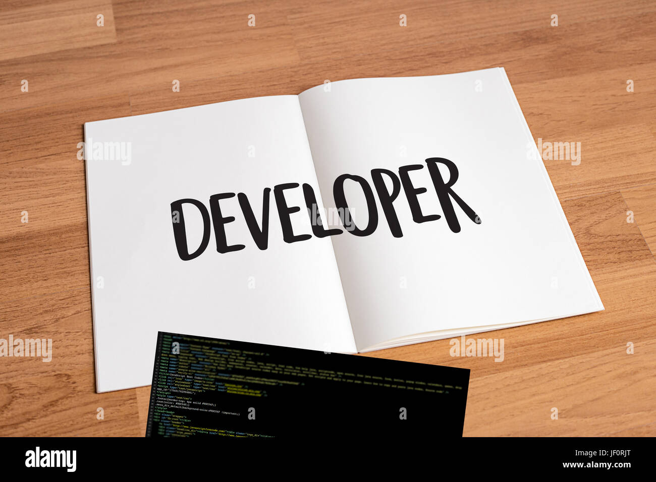 Developer Team Working Laptop Computer Mobile Application Softwareand Web Design Online ...