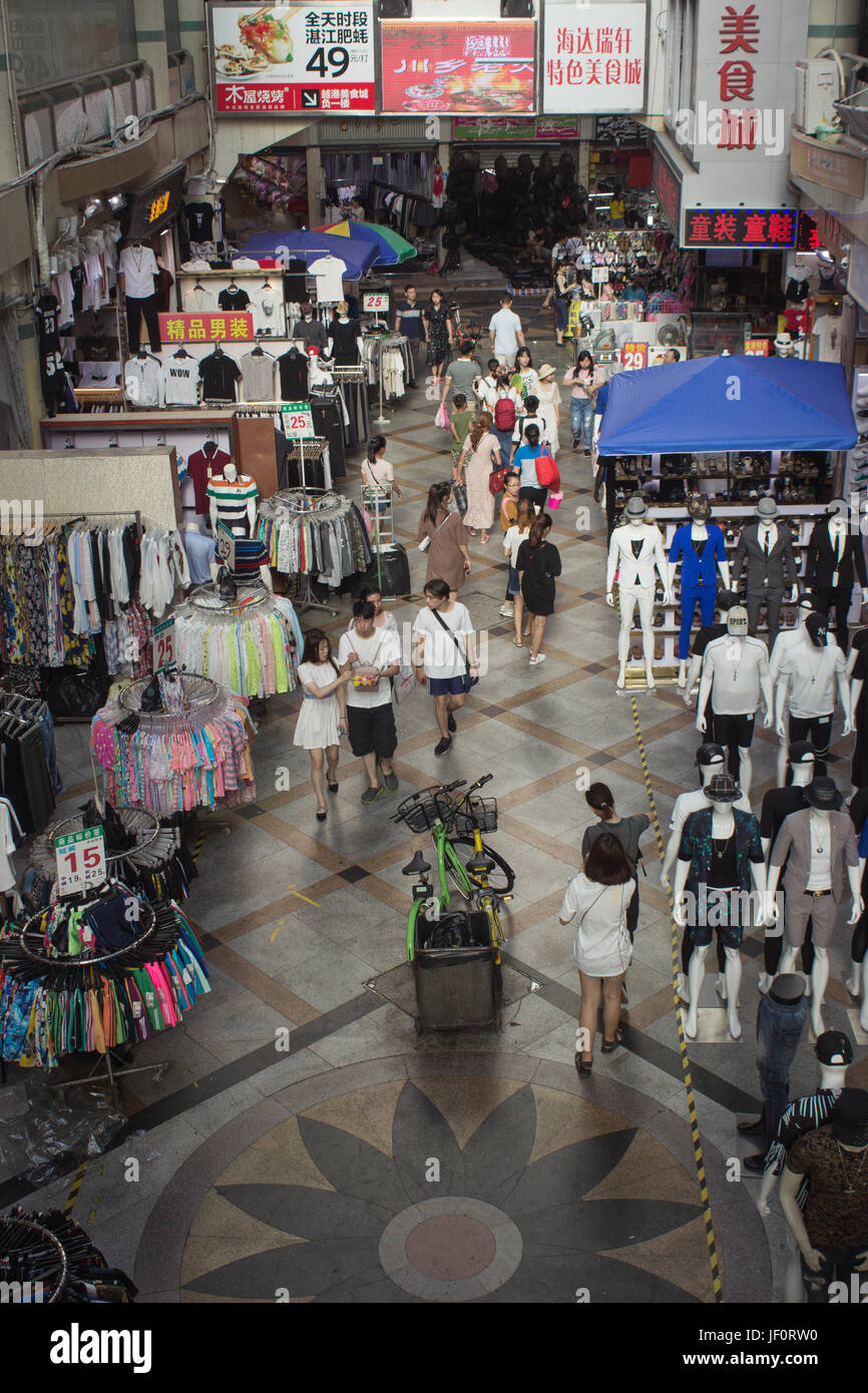 Dongmen pedestrian street shopping mall and area; Shenzhen, Guangdong ...