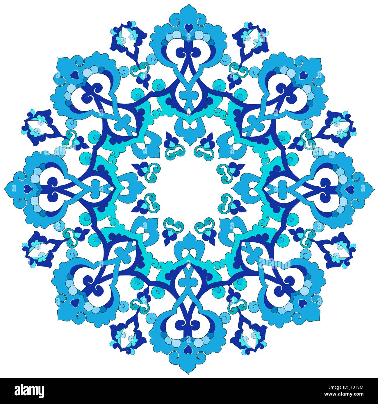 blue, antique, octagonal, pattern, oriental, floral, design, blue ...