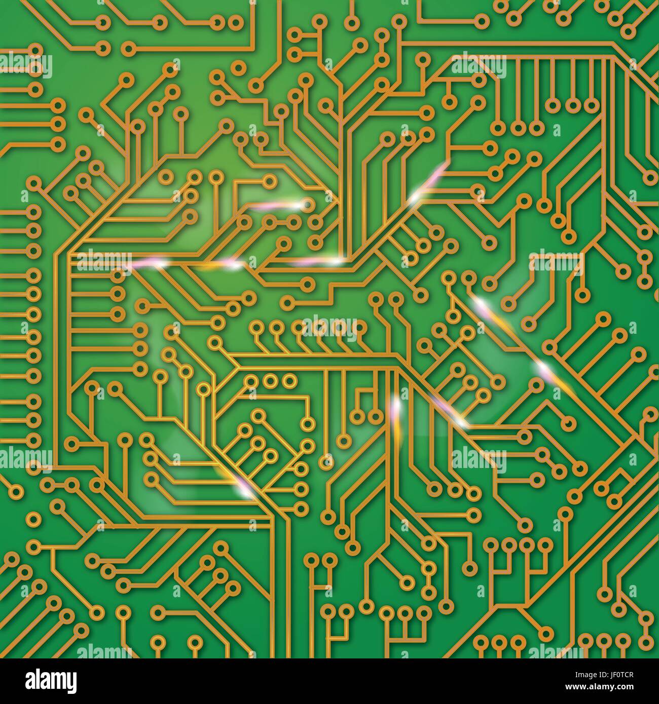 green computer board with wirings Stock Vector Image & Art - Alamy